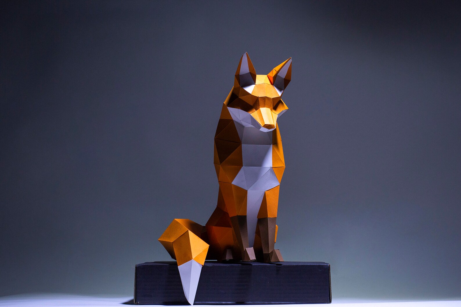 Moon Fox Paper Craft Digital Template Origami PDF Download - Etsy