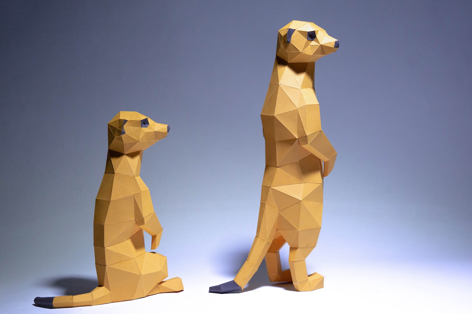 Meerkats Paper Craft, Digital Template, Origami, PDF Download DIY, Low ...