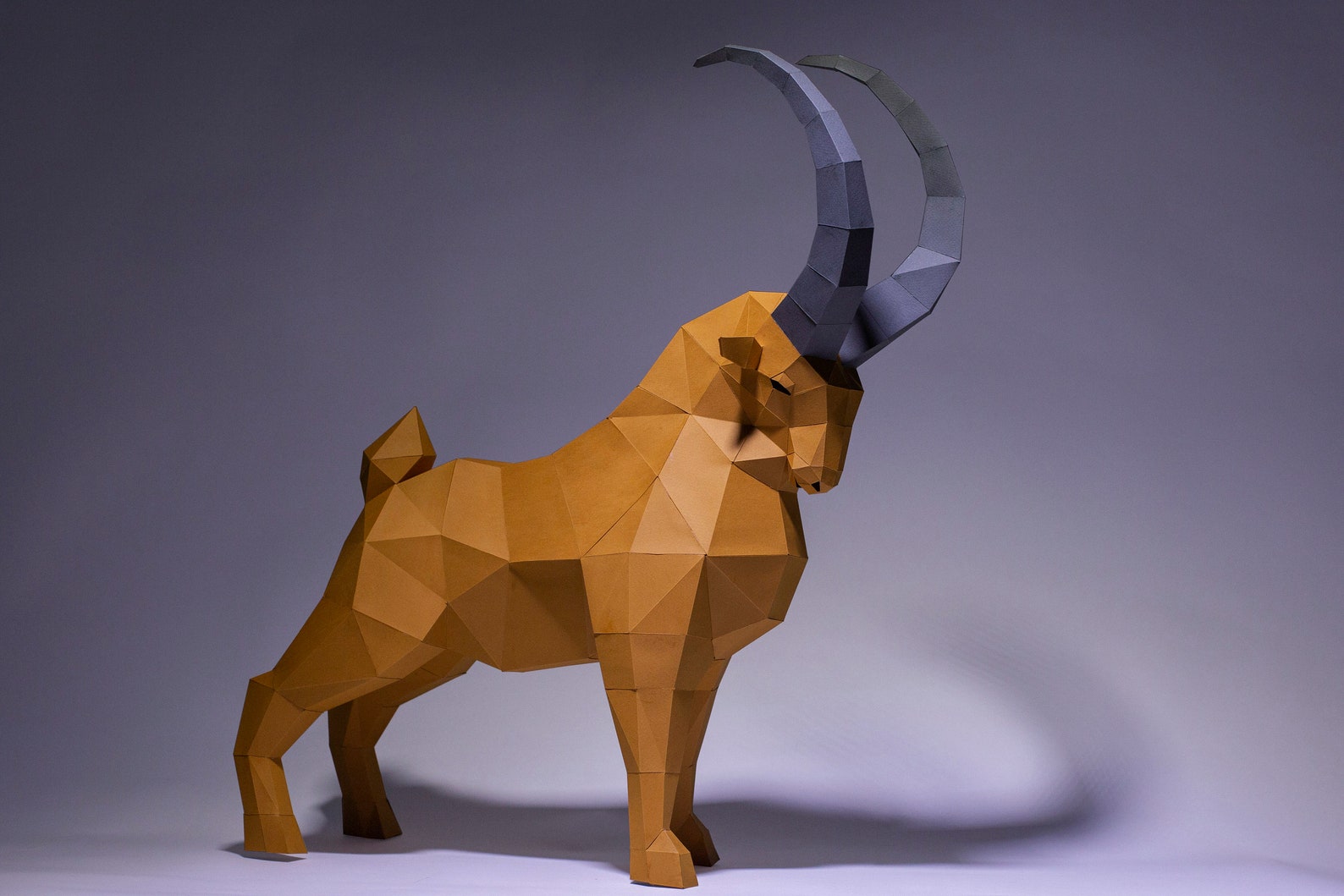 Ibex Goat Paper Craft Digital Template Origami PDF - Etsy