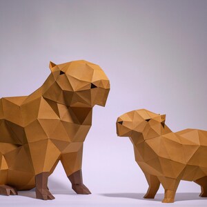 Capybaras Paper Craft Digital Template Origami PDF Download | Etsy