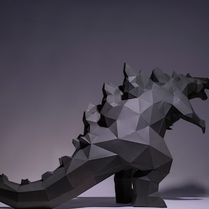 Godzilla Paper Craft, Digital Template, Origami, PDF Download DIY, Low ...