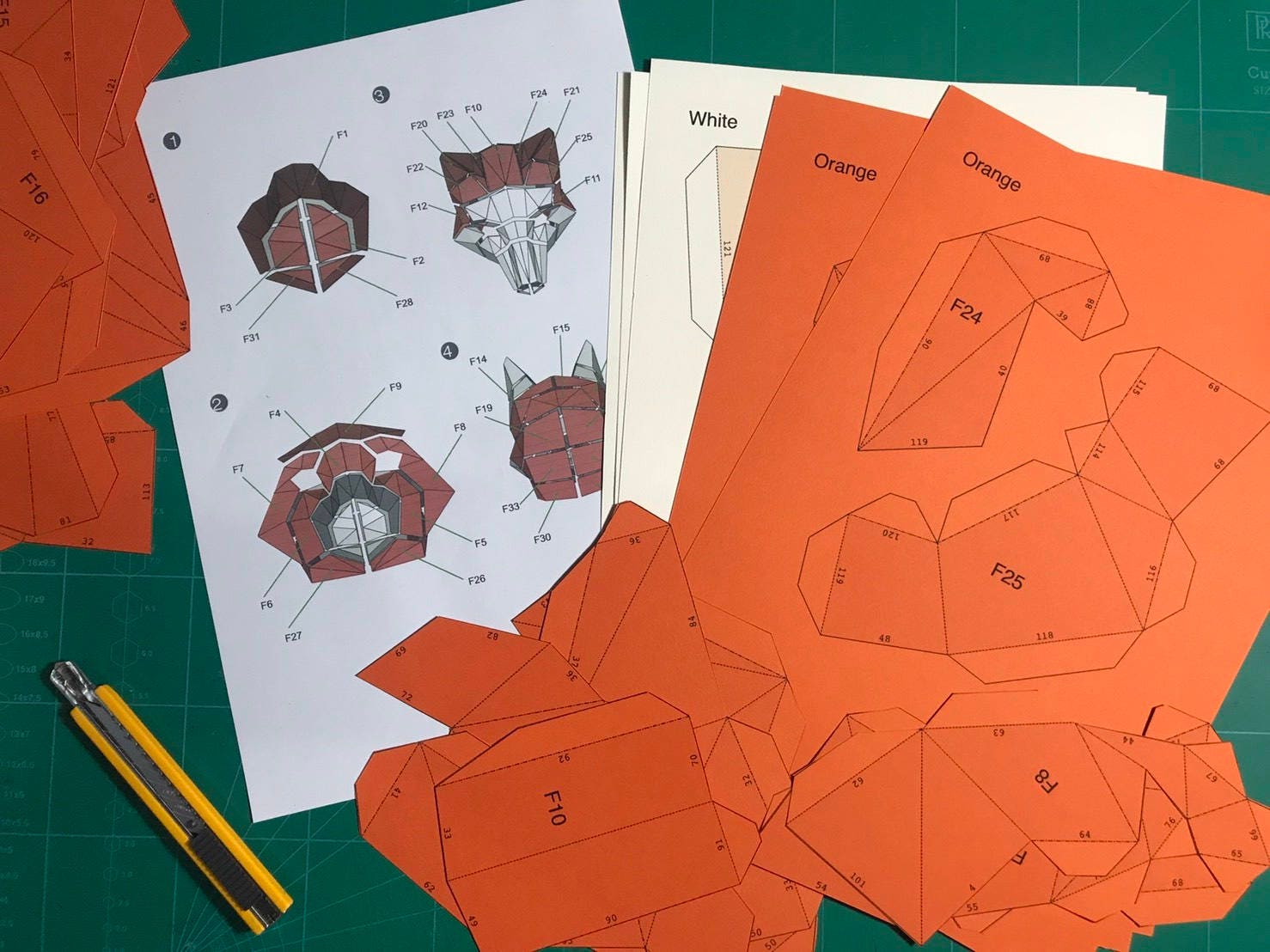 Fox Mask Paper Craft Digital Template Origami PDF Download | Etsy