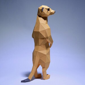 Meerkats Paper Craft, Digital Template, Origami, PDF Download DIY, Low ...