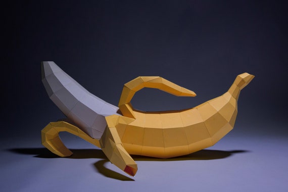 Banana XL Paper Craft Digital Template Origami PDF Download | Etsy