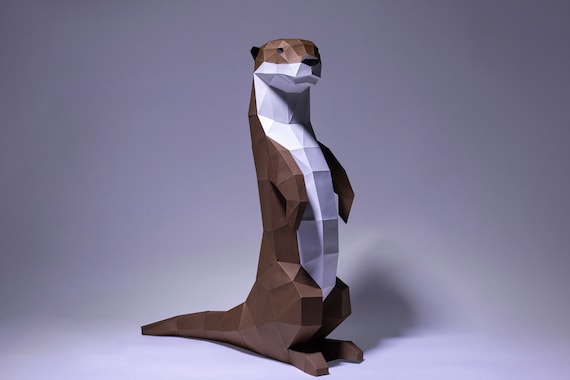 Otter Paper Craft Digital Template Origami PDF Download | Etsy