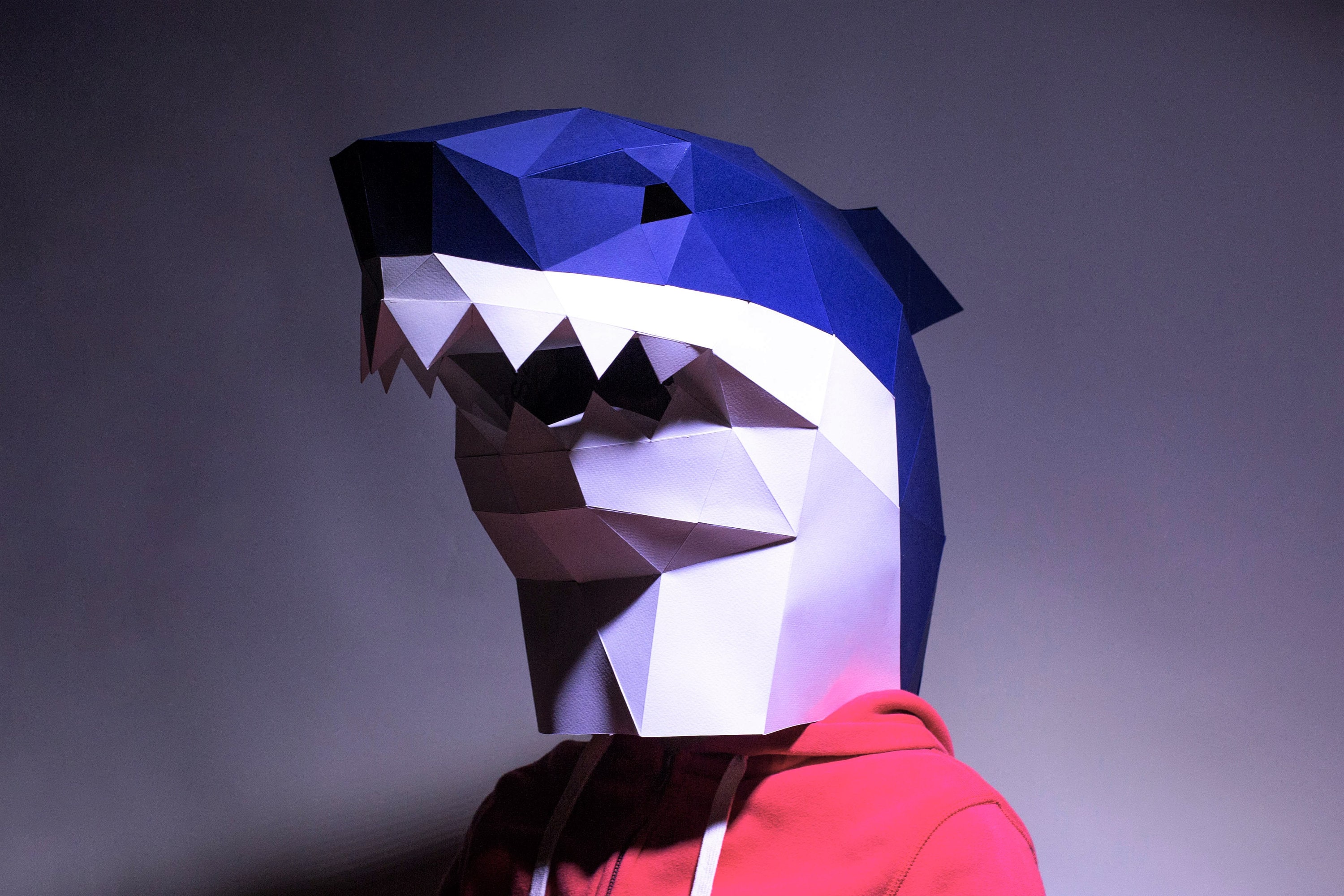 Shark Mask Papercraft Mask Template Origami PDF Download - Etsy Canada