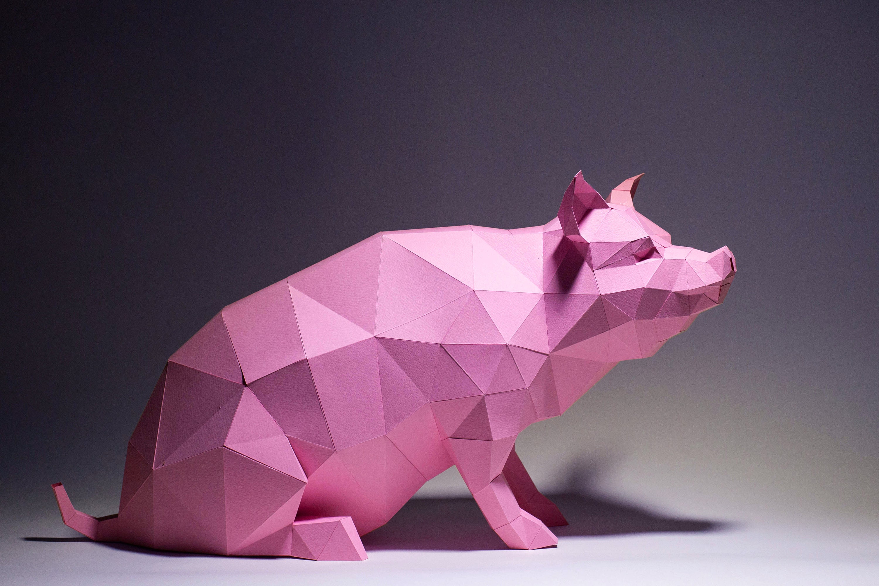 Pig Paper Craft Digital Template Origami PDF Download DIY | Etsy