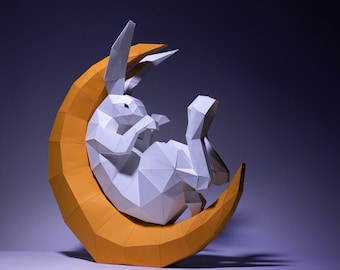 Bunny Paper Craft Digital Template Origami PDF Download | Etsy