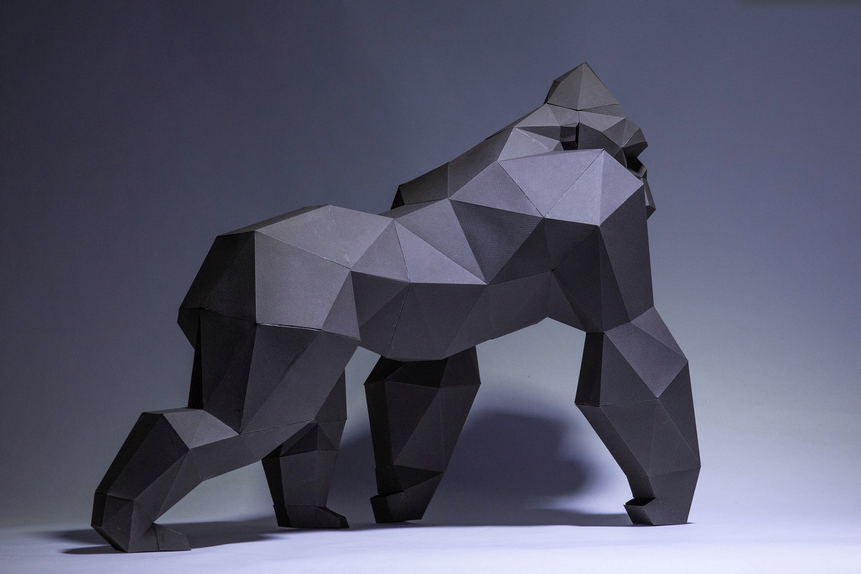 King Kong Paper Craft, Digital Template, Origami, PDF Download DIY, Low ...