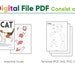 Cat Sit and Stand Paper Craft, Digital Template, Origami, PDF Download ...