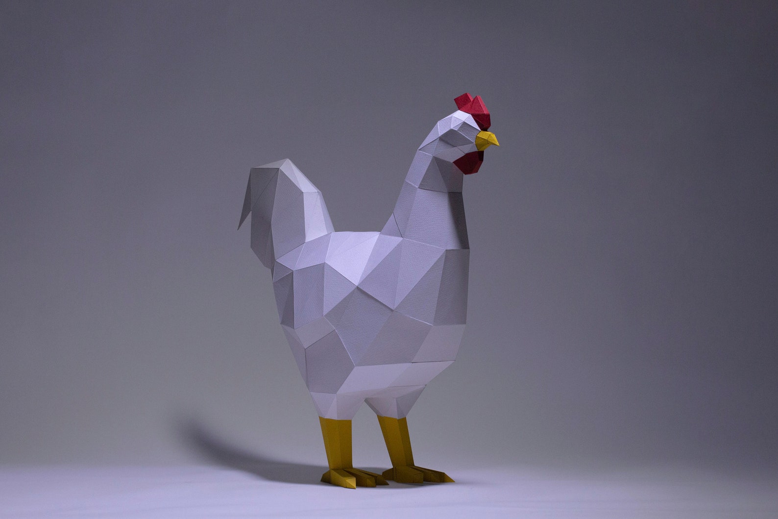 Rooster Papercraft Sculpture Printable 3D Puzzle Papercraft - Etsy UK