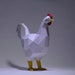 Rooster Papercraft Sculpture Printable 3D Puzzle Papercraft - Etsy
