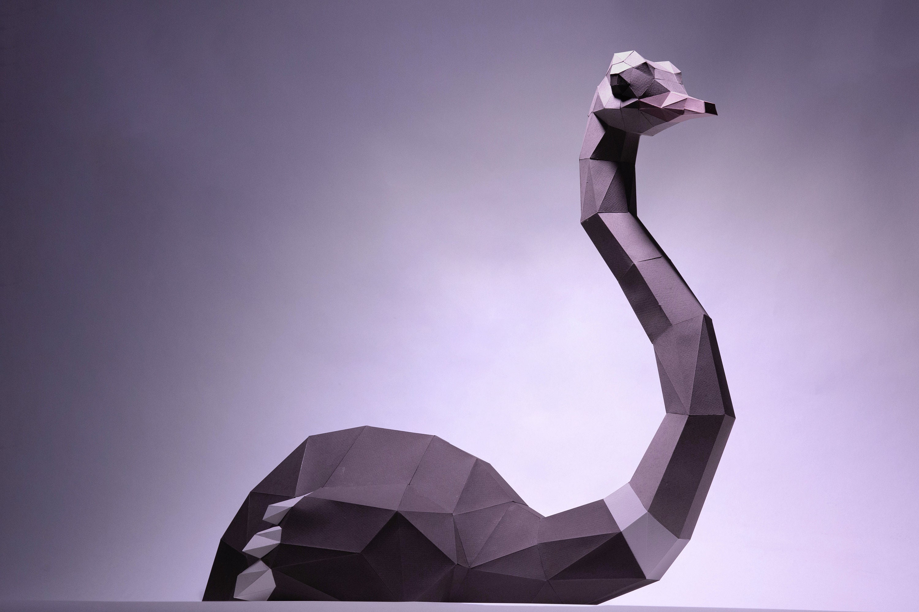 Ostrich Paper Craft Digital Template Origami PDF Download | Etsy