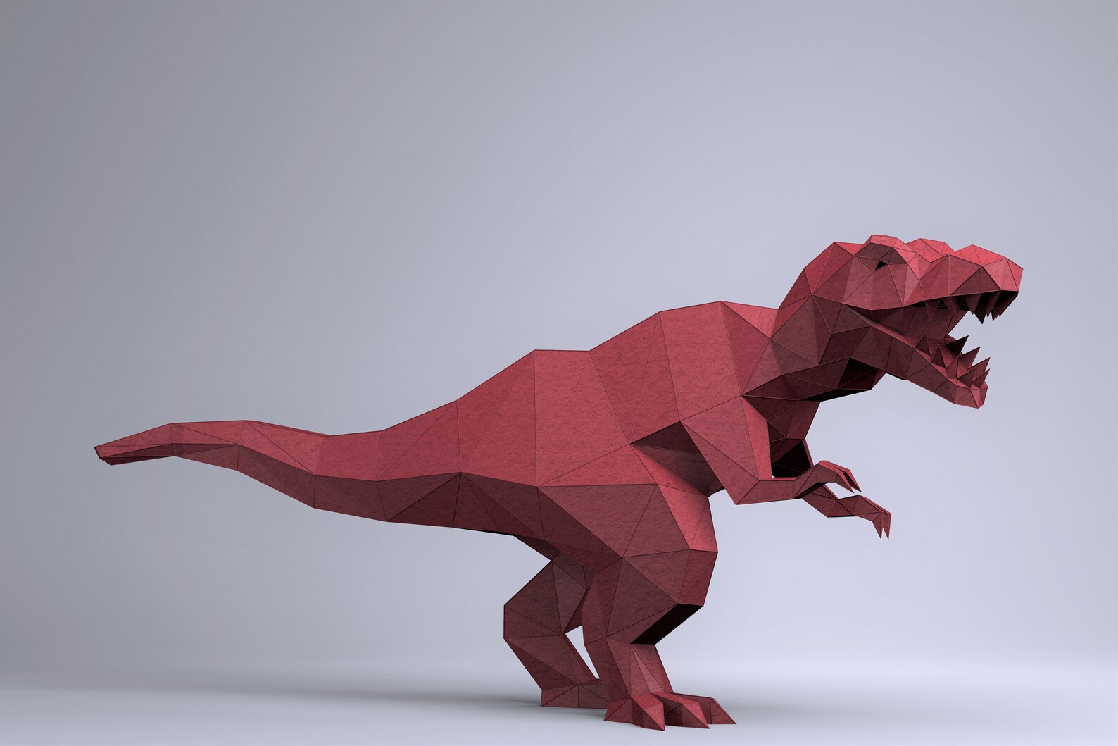 T-REX Digital Template, PDF Paper Craft, T-REX Origami, Dinosaur Model ...