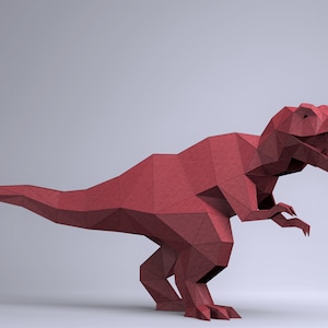 T-REX Digital Template, PDF Paper Craft, T-REX Origami, Dinosaur Model ...