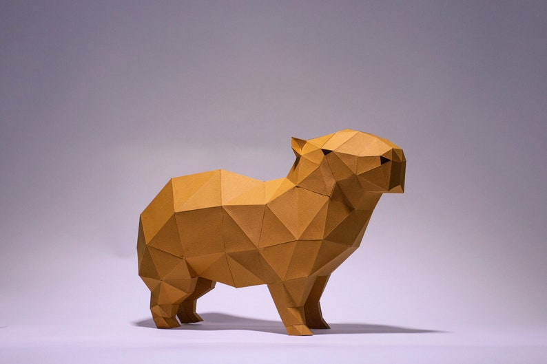 Capybaras Paper Craft, Digital Template, Origami, PDF Download DIY, Low ...