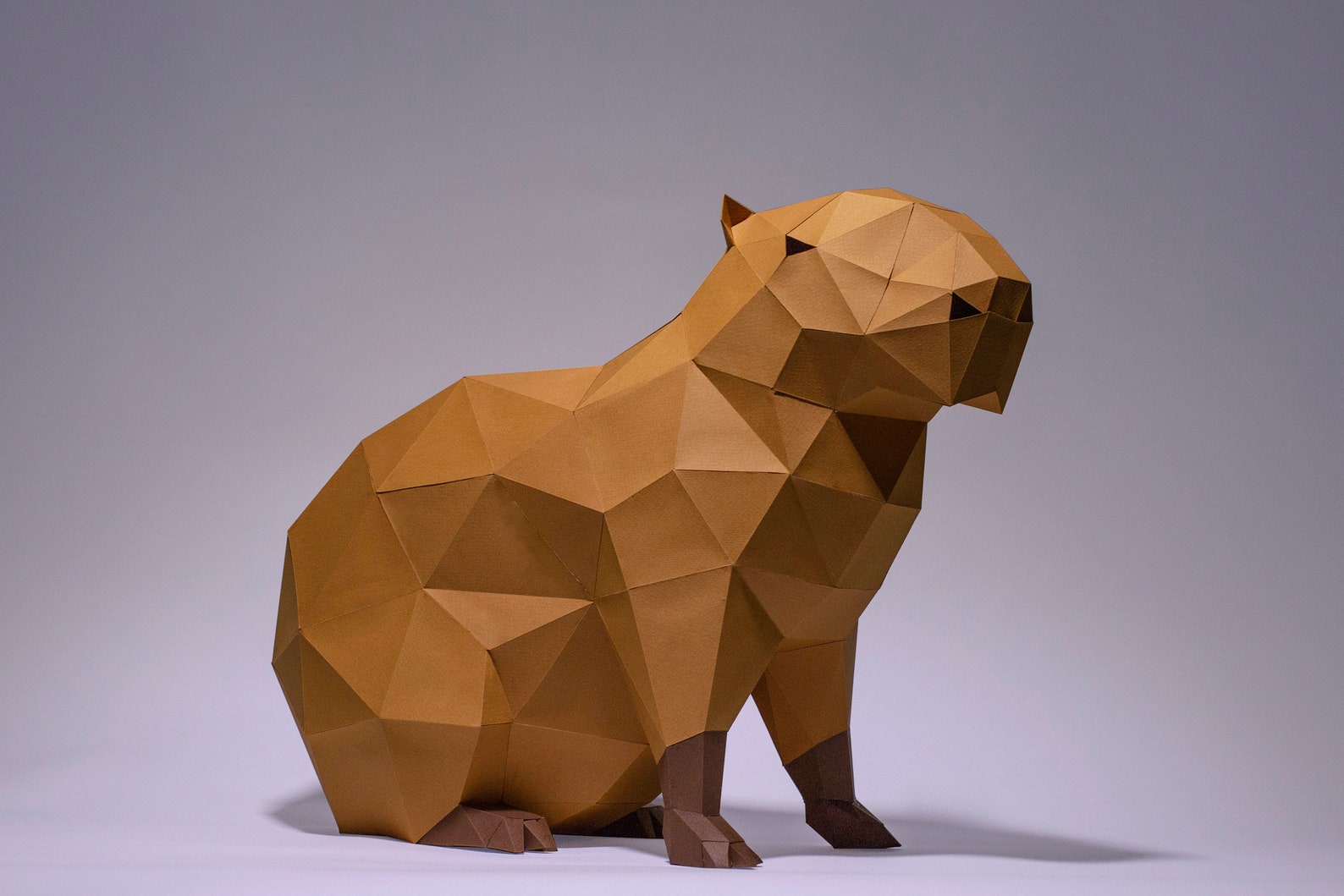 Capybaras Paper Craft, Digital Template, Origami, PDF Download DIY, Low ...
