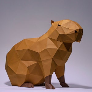 Capybaras Paper Craft, Digital Template, Origami, PDF Download DIY, Low ...