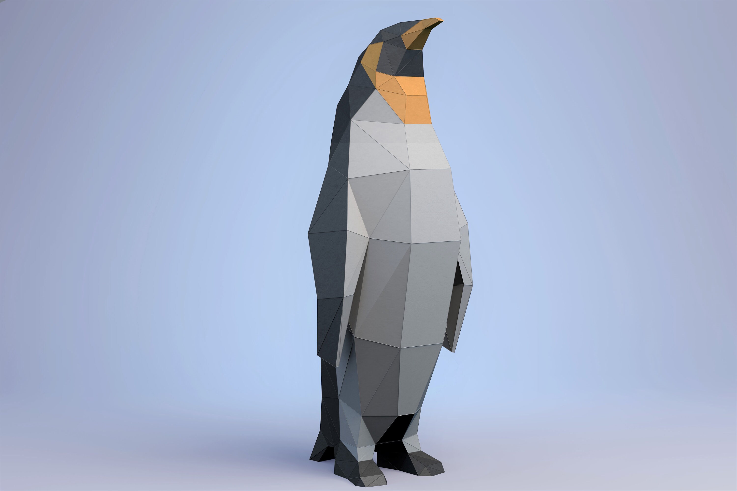 Penguins Digital Template, PDF Paper Craft, Origami, Low Poly, Model ...