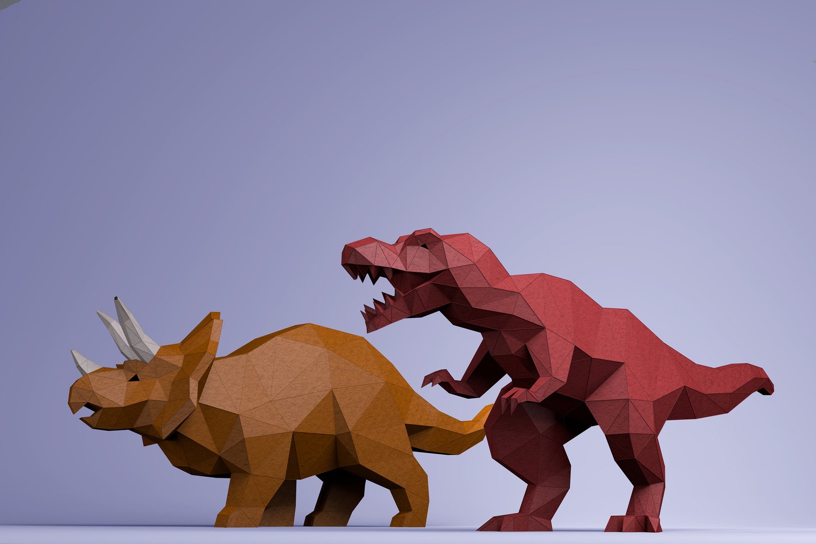 T-REX and Triceratops Dinosaur Digital Template Dinosaur PDF - Etsy