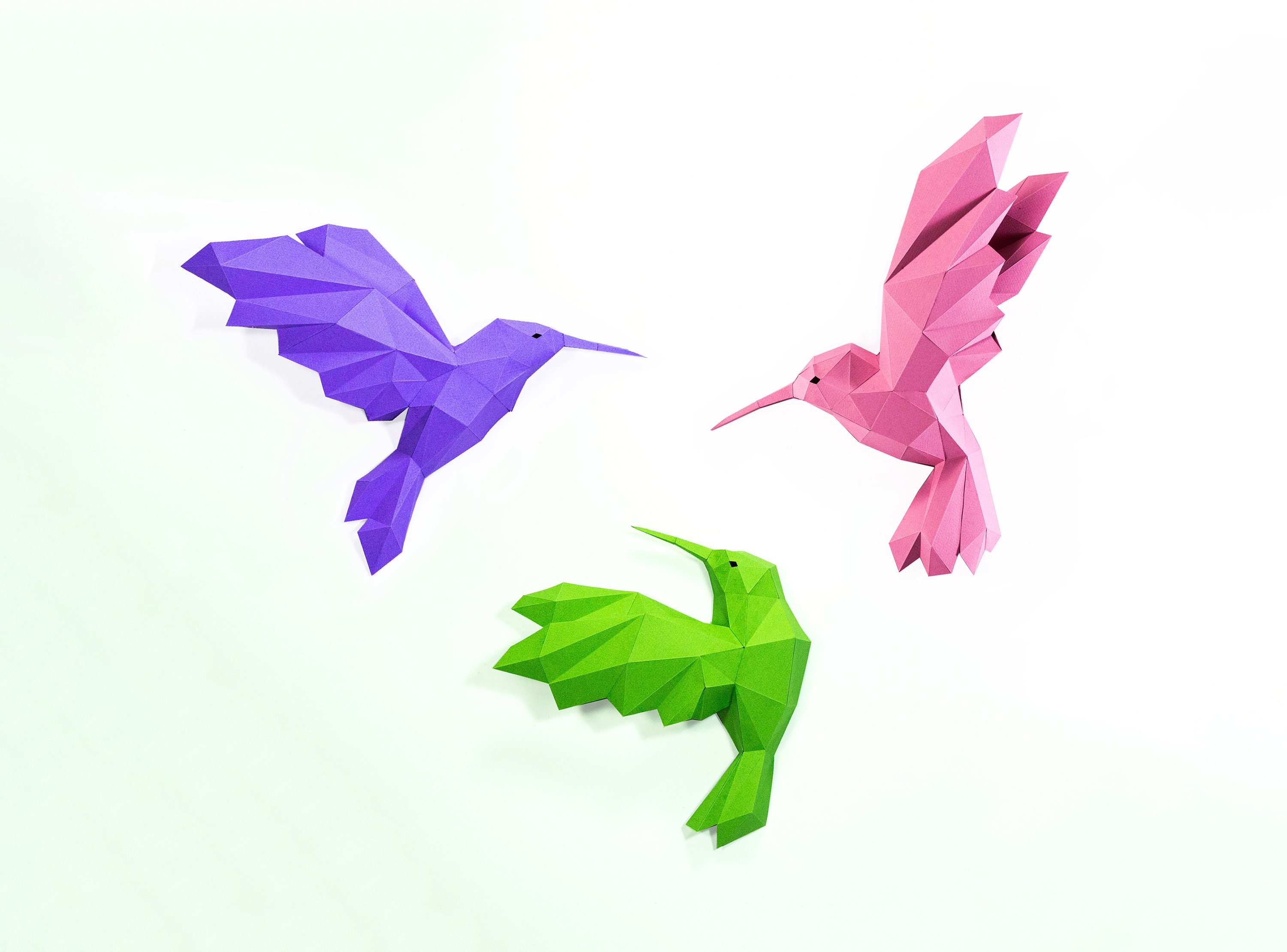 Hummingbird Paper Craft Digital Template Origami PDF - Etsy Sweden