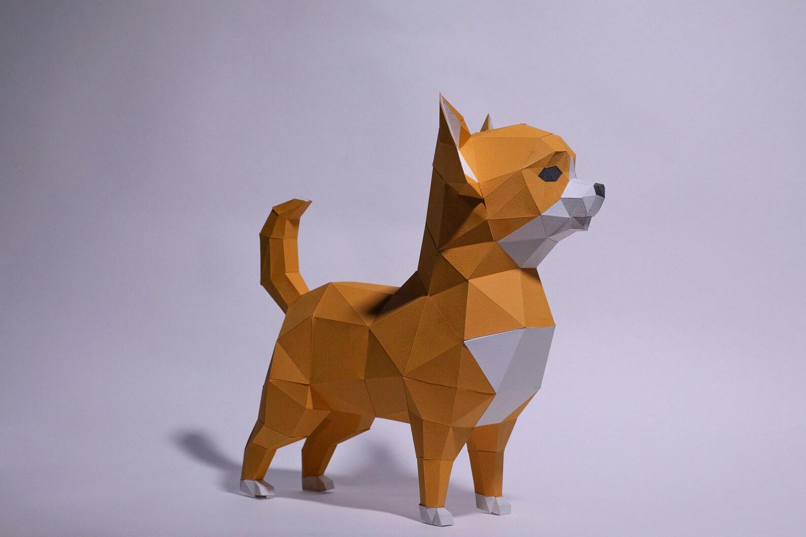 Chihuahua Dog Paper Craft Digital Template Origami PDF - Etsy