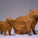Capybaras Paper Craft, Digital Template, Origami, PDF Download DIY, Low ...