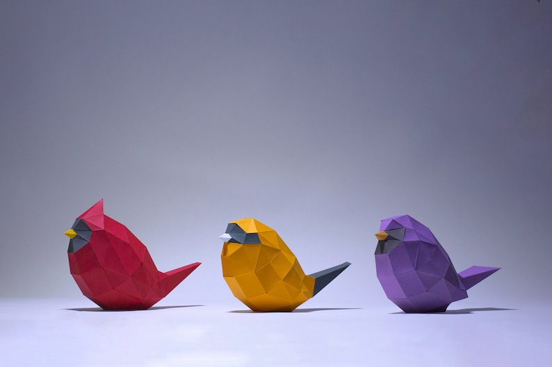 Minimal Birds, How to Make 3D Paper Craft, Make Your Own Bird 3D ...