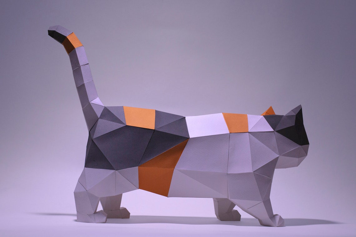 Munchkin Cats walking and Stand Up Paper Craft Digital | Etsy