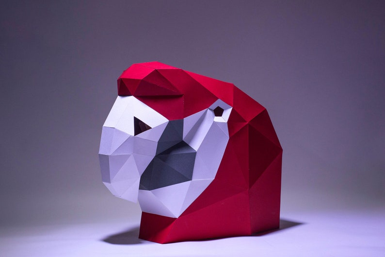 Macaw Mask, Parrot Mask, Mask Paper Craft, Digital Template, Origami ...
