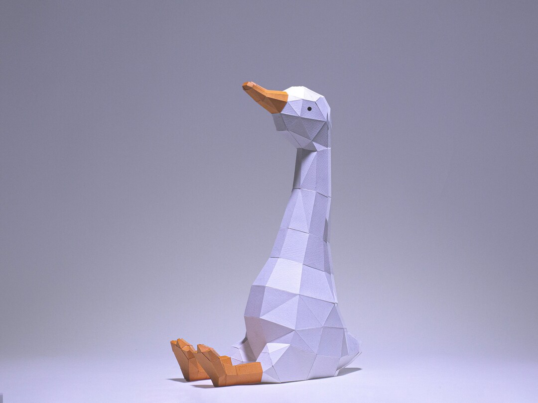 Goose Paper Craft: Low Poly DIY Sculpture (PDF Download) - Etsy