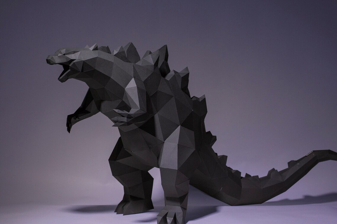 Godzilla Paper Craft Digital Template Origami PDF Download - Etsy