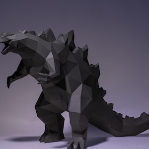 Godzilla Paper Craft, Digital Template, Origami, PDF Download DIY, Low ...