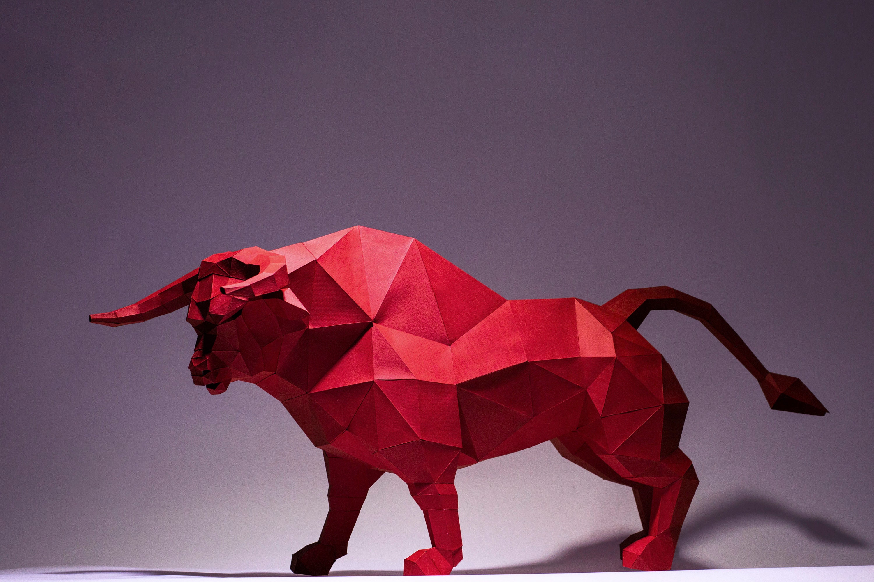 Bull Paper Craft Digital Template Origami PDF Download DIY - Etsy