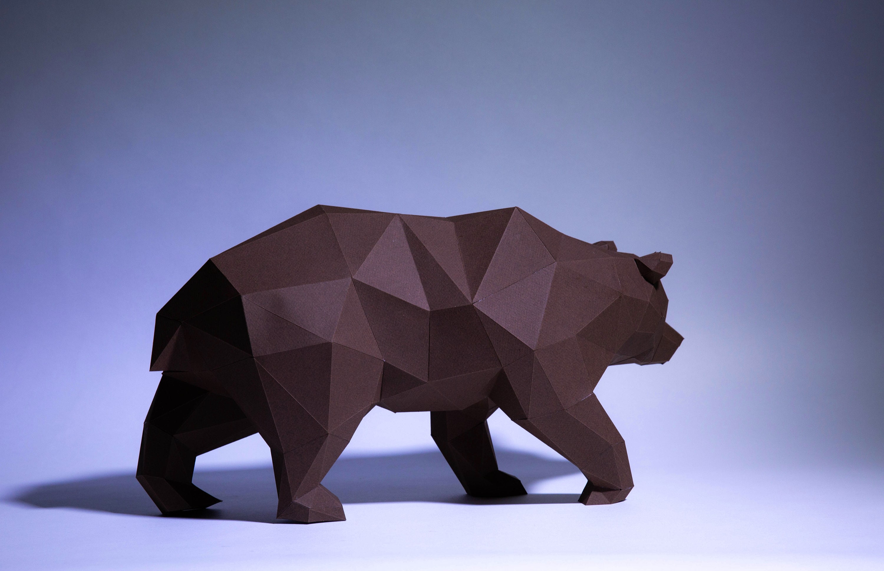 Bear Paper Craft Digital Template Origami PDF Download DIY - Etsy