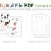 Cat Stand Paper Craft, Digital Template, Origami, PDF Download DIY, Low ...