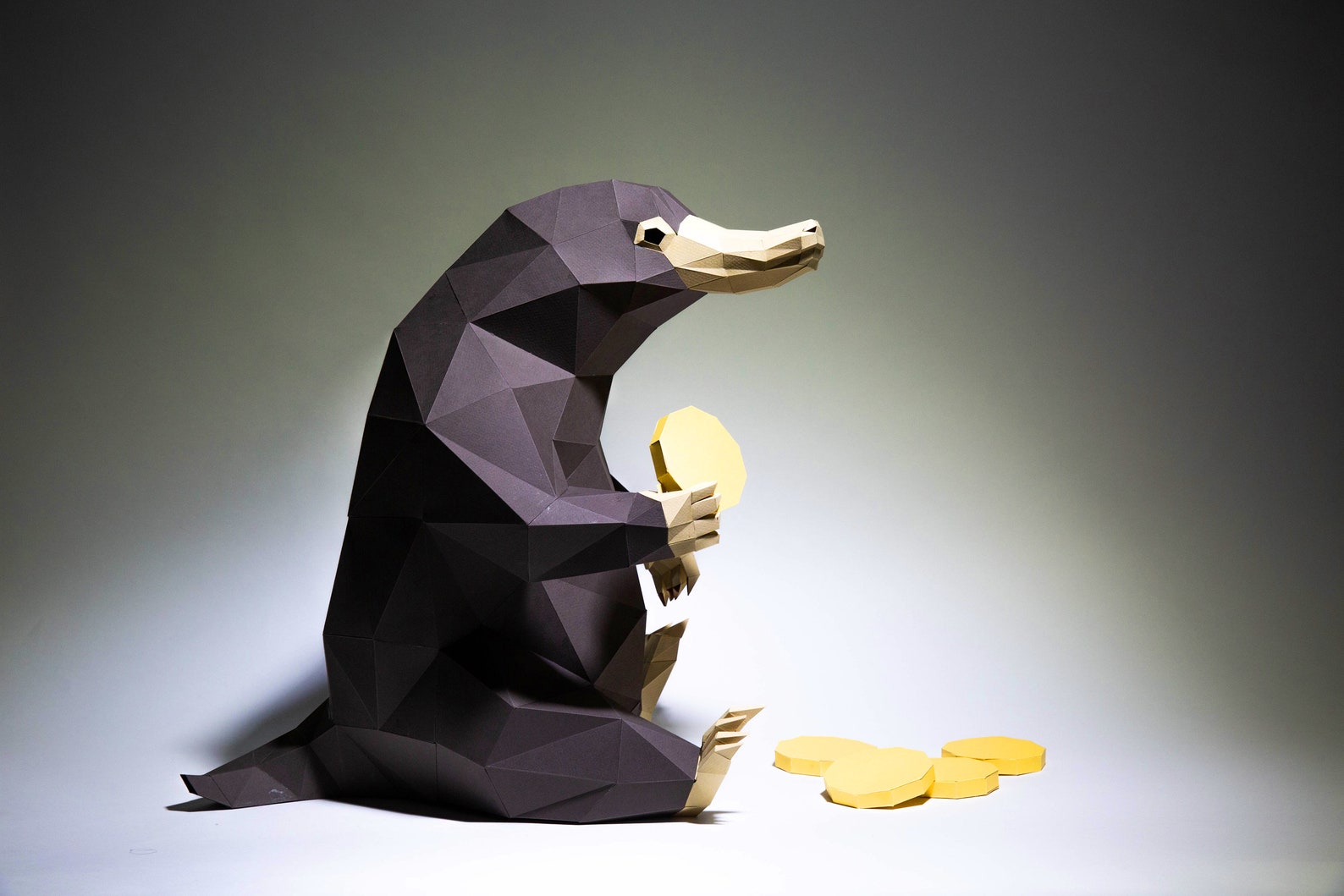 Niffler Paper Craft, Digital Template, Origami, PDF Download DIY, Low ...