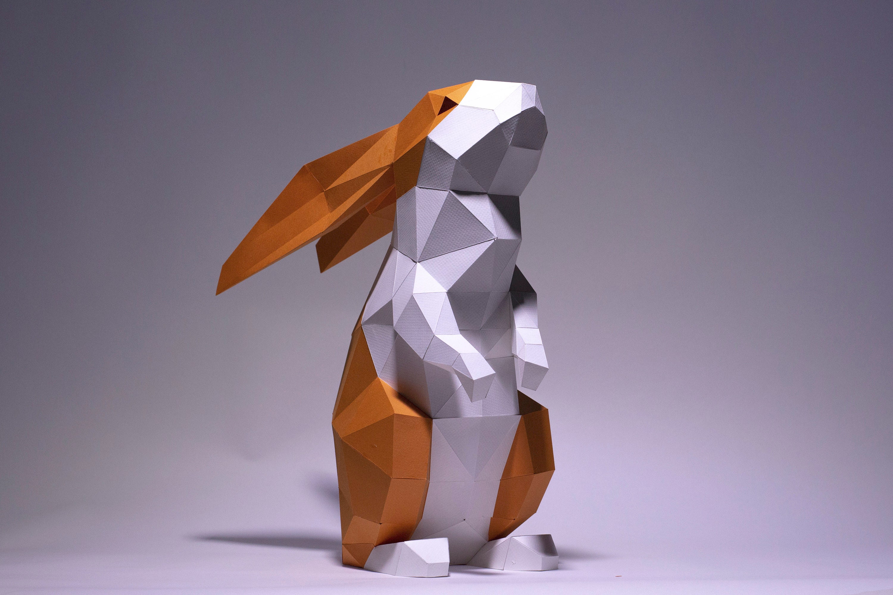 Bunny Rabbit Standing up Paper Craft, Digital Template, Origami, PDF ...