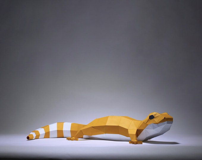 Papercraft Lizard, 3D Paper Craft Lacertian, Papercraft PDF Template ...