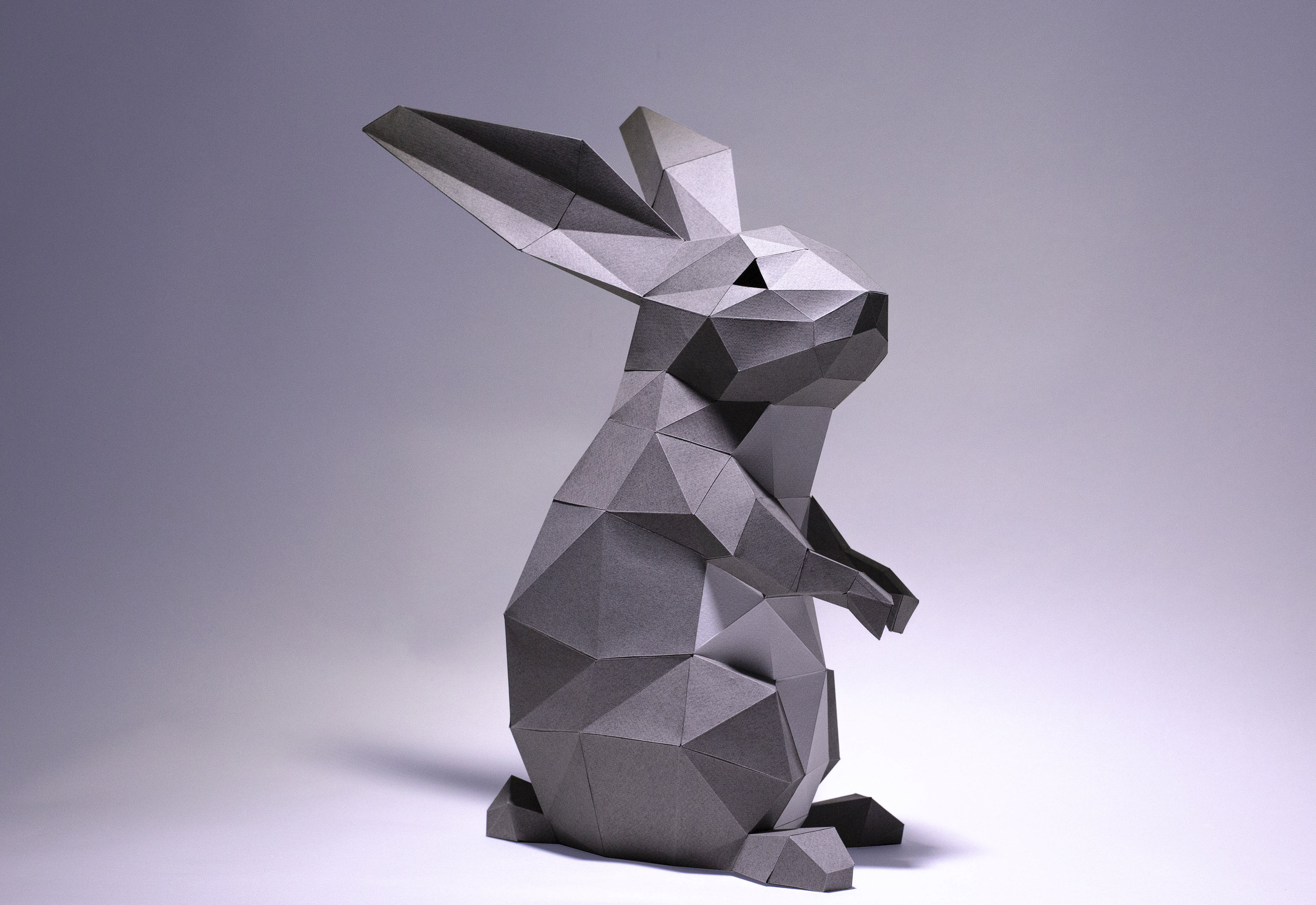 Bunny Rabbit Standing up Paper Craft, Digital Template, Origami, PDF ...