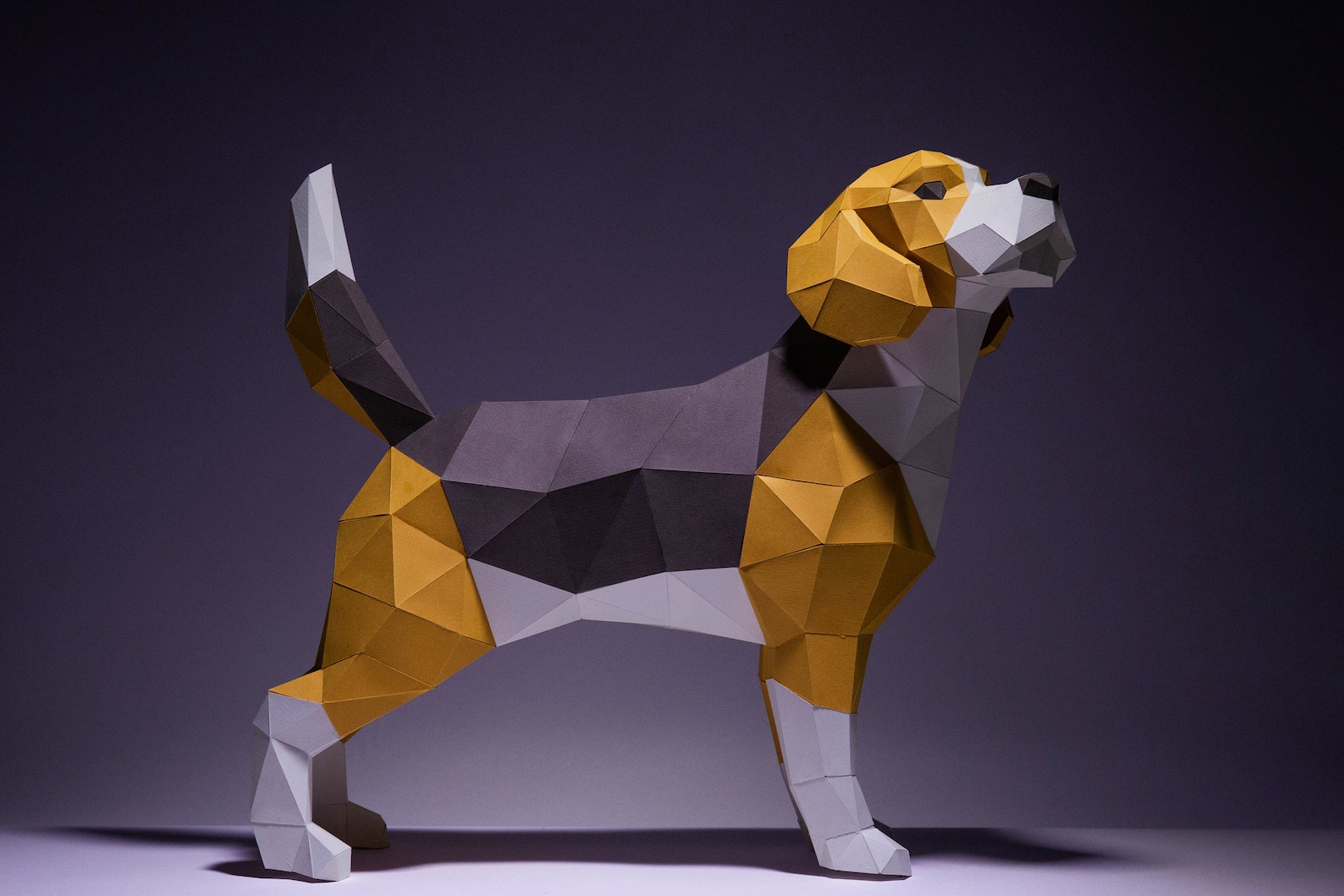 Beagle Dog Paper Craft, Digital Template, Origami, PDF Download DIY ...