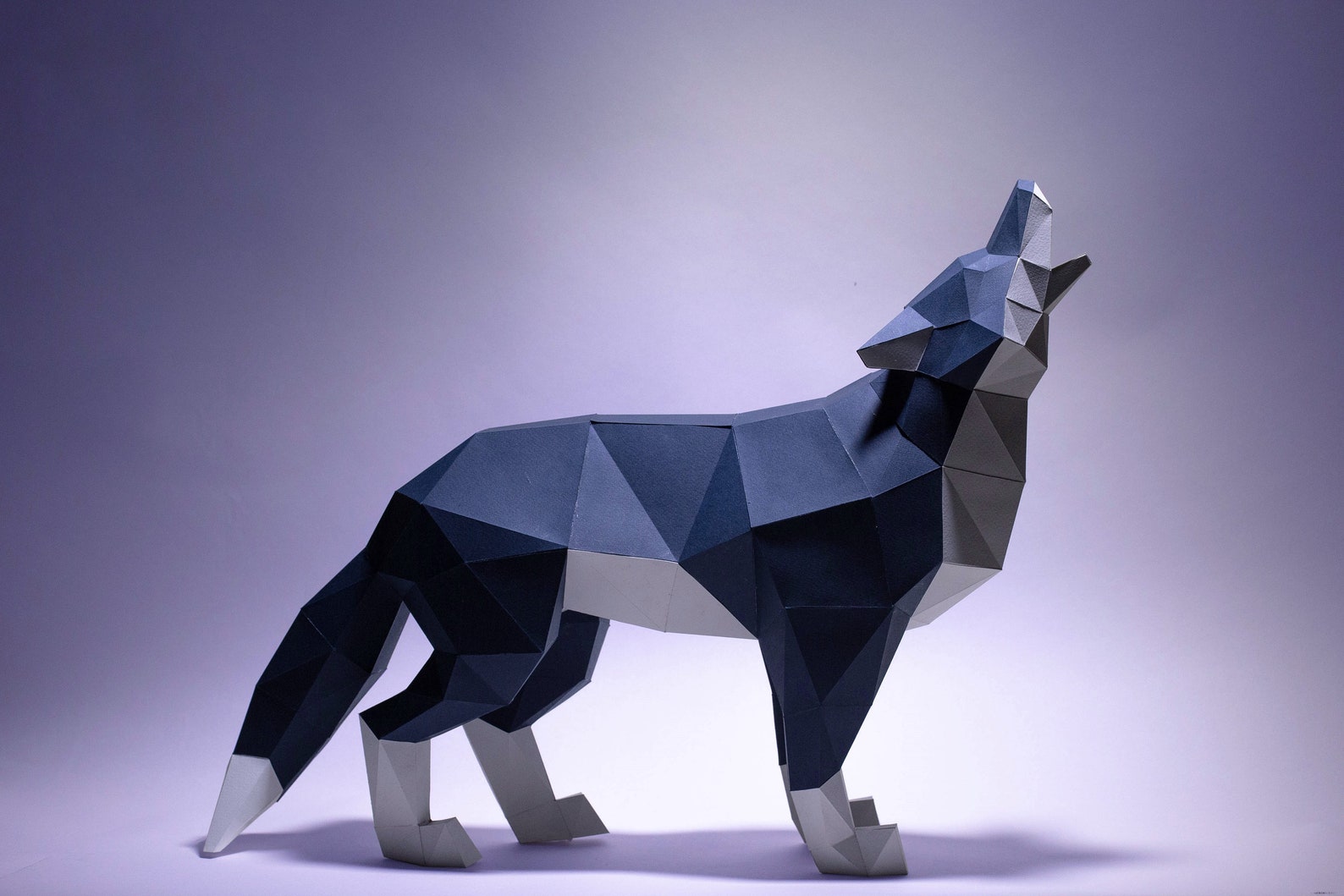 Wolf Paper Craft, Digital Template, Origami, PDF Download DIY, Low Poly ...