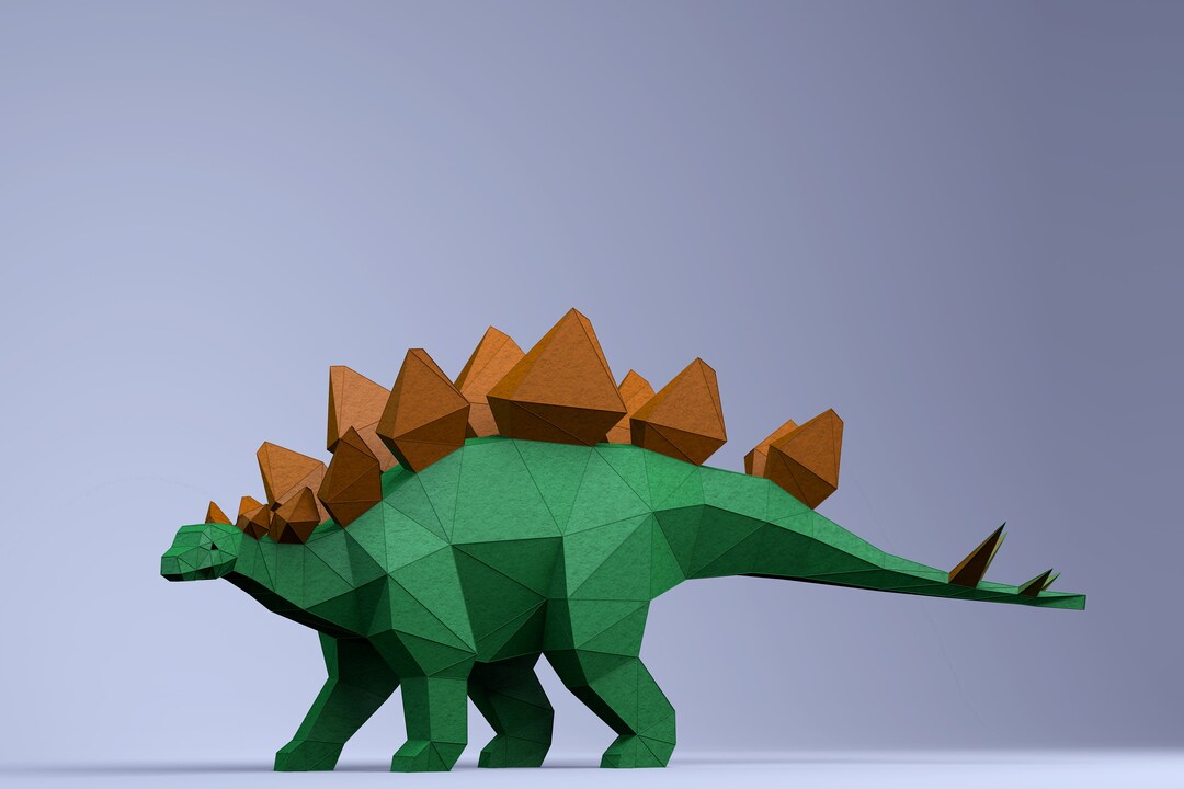 Stegosaurus Dinosaur Digital Template PDF Paper Craft - Etsy