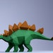 Stegosaurus Dinosaur Digital Template, PDF Paper Craft, Dinosaur ...