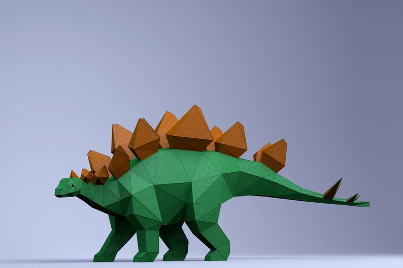 Stegosaurus Dinosaur Digital Template PDF Paper Craft | Etsy