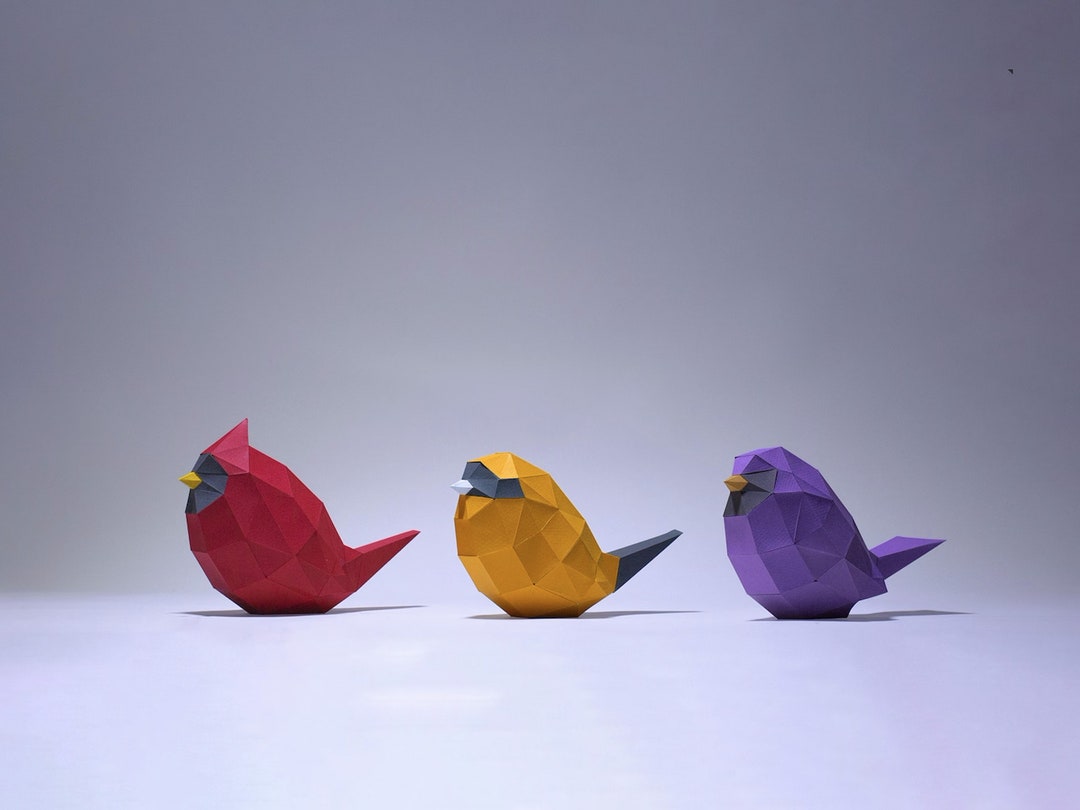 Minimal Birds, How to Make 3D Paper Craft, Make Your Own Bird 3D ...