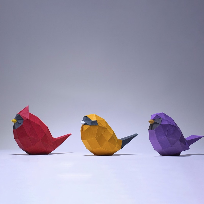 3d Paper Birds - Etsy