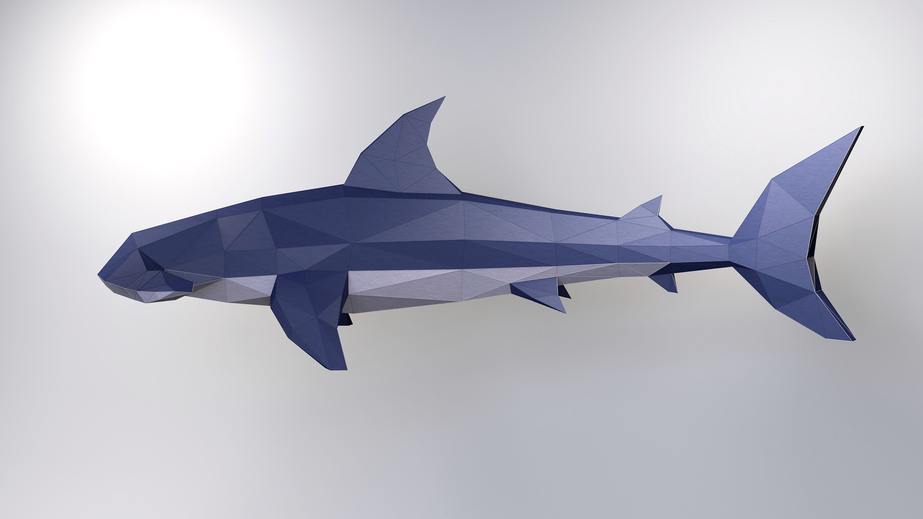 Hammerhead Shark Papercraft 3D Papercraft Build Your Own Low - Etsy