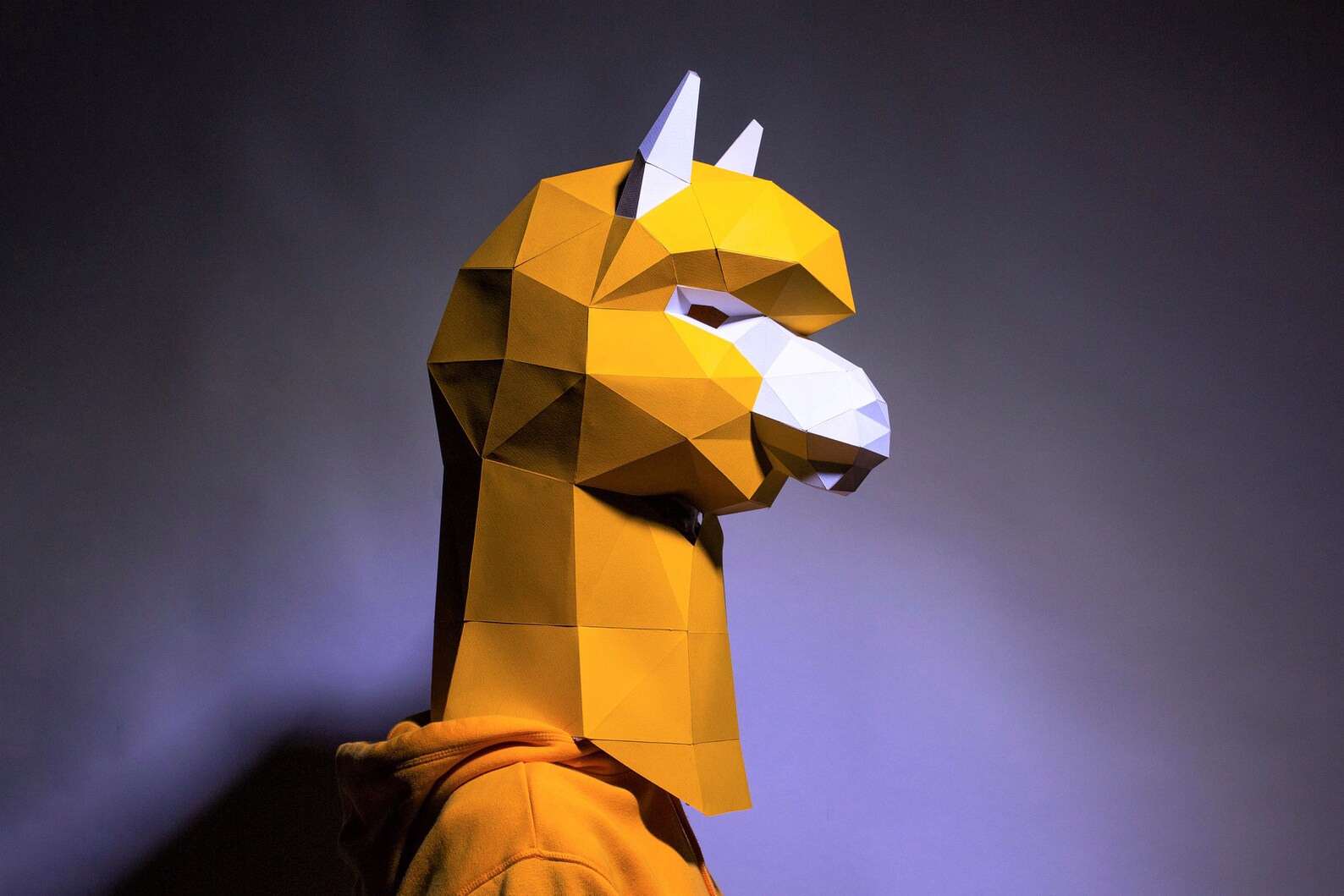 Alpaca Mask Papercraft Mask Template Origami PDF Download - Etsy