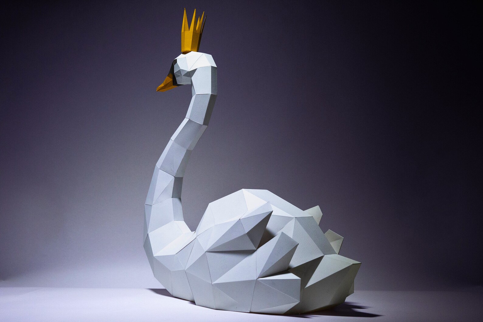 Swan Paper Craft Digital Template Origami PDF Download DIY - Etsy